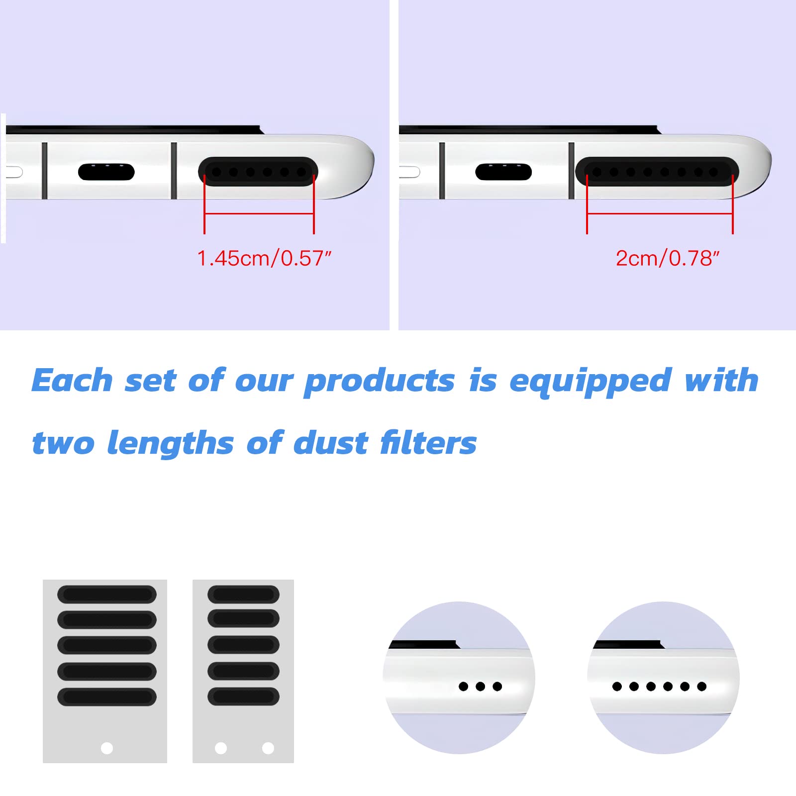 OOTSR iPhone Anti-Lost Dust Plugs for iPhone Lightning Port Protects Charging Port Dust Cover,iPhone Speaker Dustproof Stickers Protector, Mesh Speaker Anti Dust Adhesive Cover sets