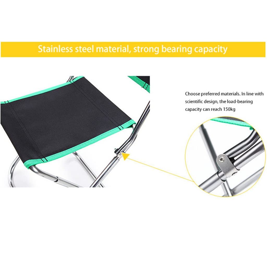 LMMDDP Portable Folding Fisherman Chairs with Backrest Outdoor Multifunctional Folding Chair Aluminum Folding Stool Camping Supplies