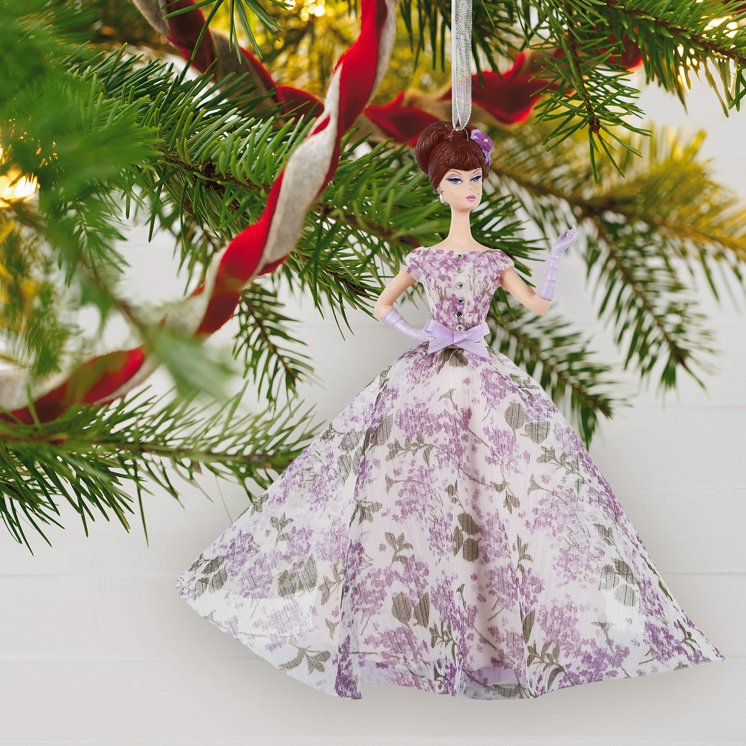 Hallmark Keepsake Christmas Ornament 2020, Barbie Violette, Porcelain and Fabric (4999QK1324)