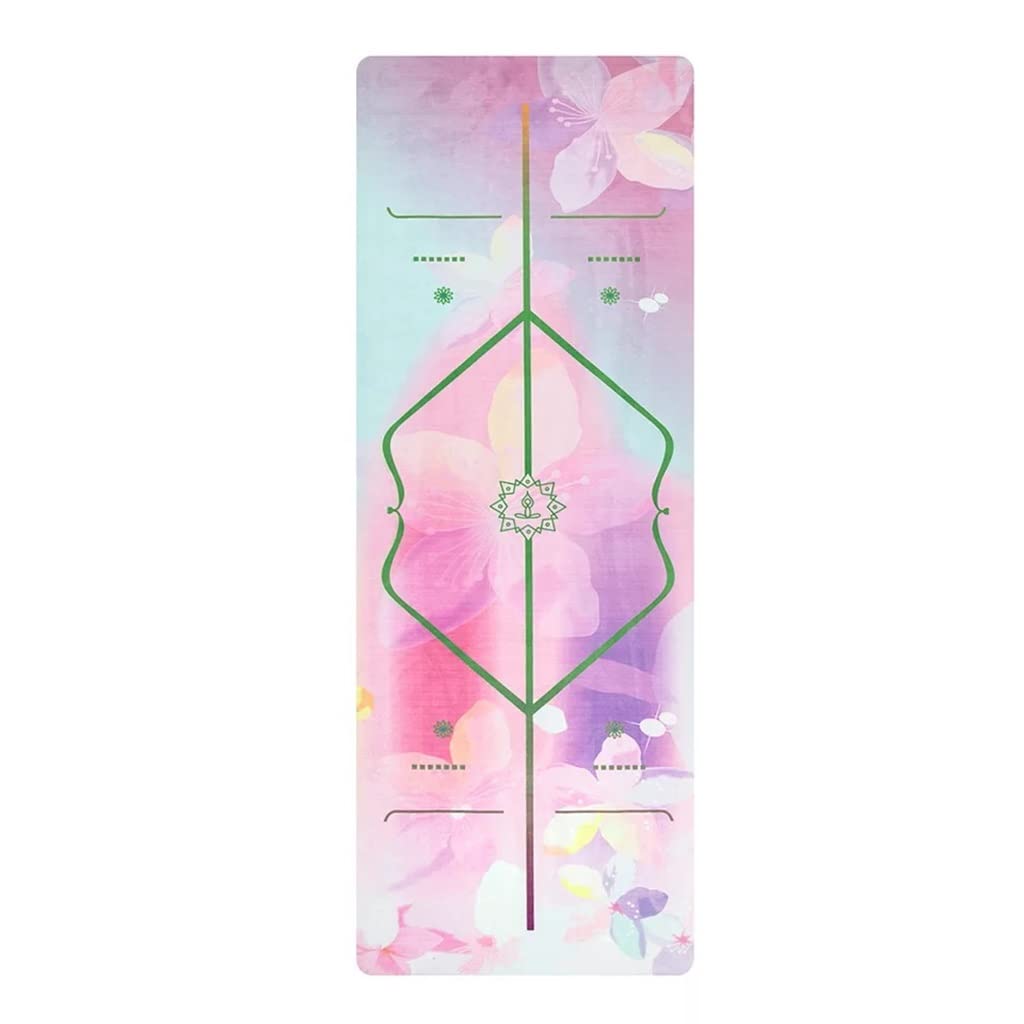 KJHD 183CM*68CM*4MM Natural Rubber Environmental Protection Suede Fabric Comfortable Exercise Mat Fitness Yoga Mat (Color : C, Size : 183 * 68cm)