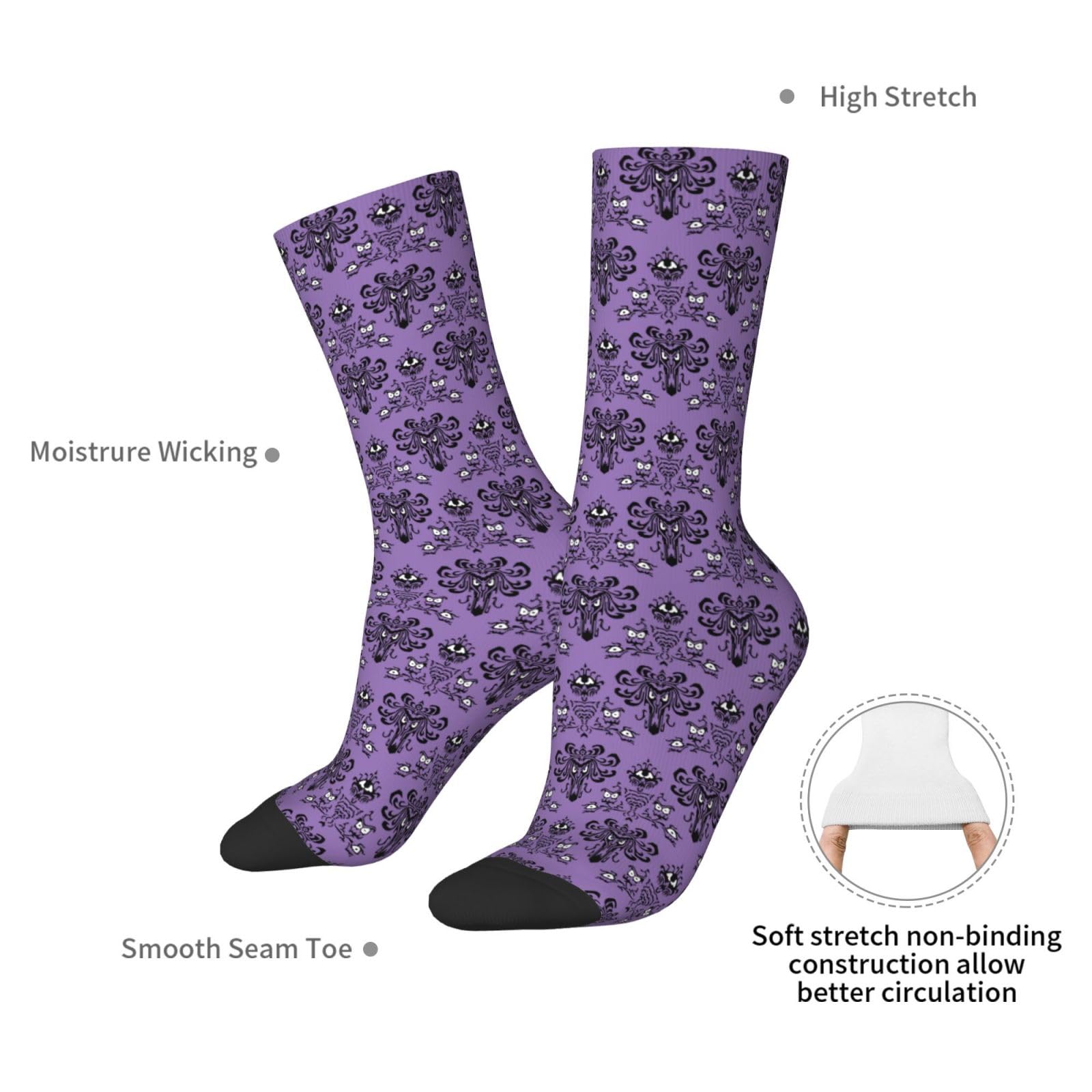 Haunted the Mansion Cool Socks For Men Women Fun Novelty Crew Socks