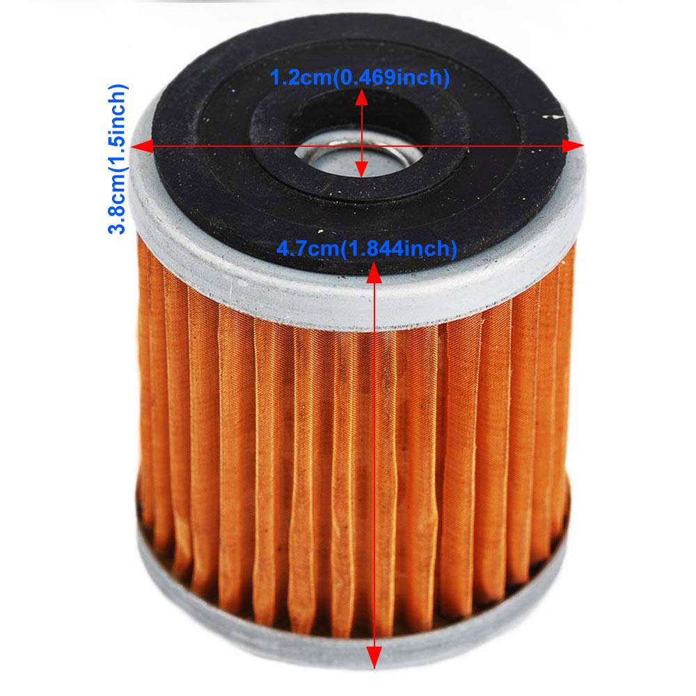 HIFROM Air Filter Element Cleaner with Oil Filter Spark Plug Kit Replacement for 2005-2013 Yamaha Raptor 350 YFM350R Replace 1UY-14451-00-00 1UY134400100
