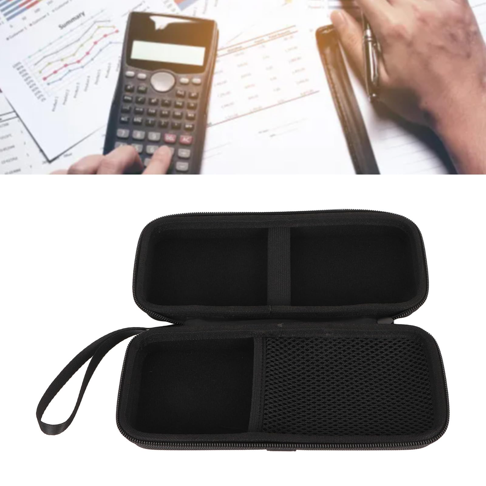 Hard Case for Ti 84 Plus Ce Graphing Calculator Box for Holder Black Boxed Fabric for Holder for Organizer Scientific