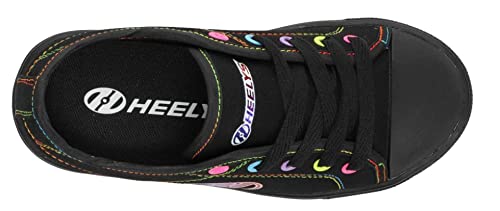HEELYS Girl's Classic X2 (Little Kid/Big Kid/Adult) Black/Rainbow Logo 13 Little Kid M