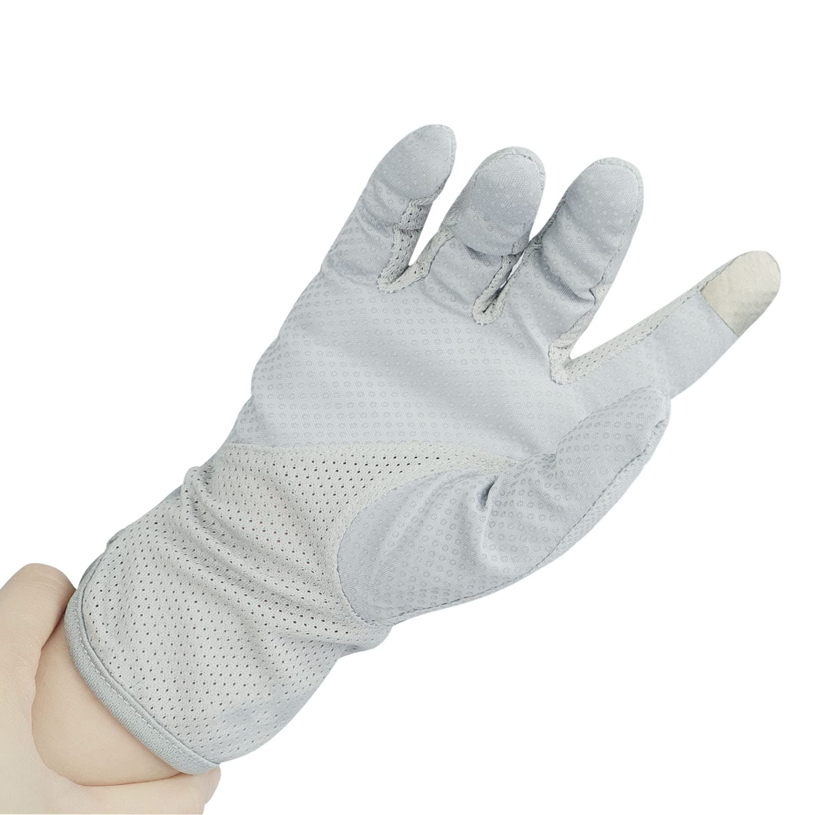 ITODA Summer Driving Gloves Men Anti-UV Protection Sunscreen Touchscreen Cooling Mesh Breathable Gloves Cycling Riding Full Palm Sport Non-Slip Grip Motorcycle Golf Mittens