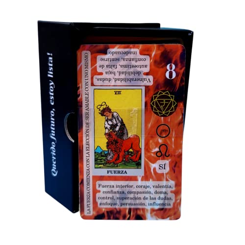 Witchy Cauldron Beginner Tarot, Tarot Cards with Meaning on it, Keyword Tarot Deck, Learning Tarot, Chakra, Planet, Affirmation (Spanish Edition)