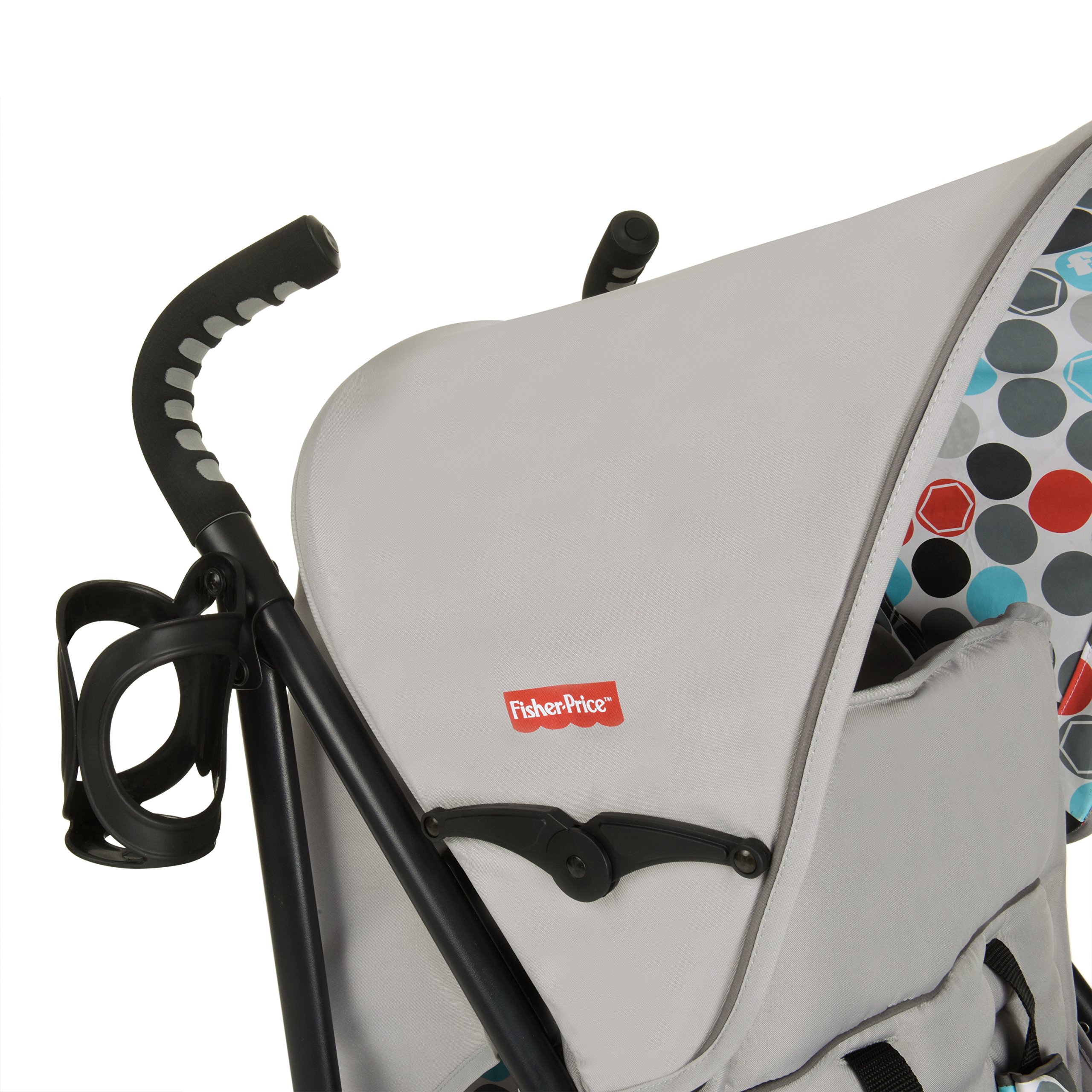 Hauck/Fisher Price Go-Guardian Venice Stroller/incl. Bottle Holder/extendable Canopy/Ergonomic Handles, Gumball Grey