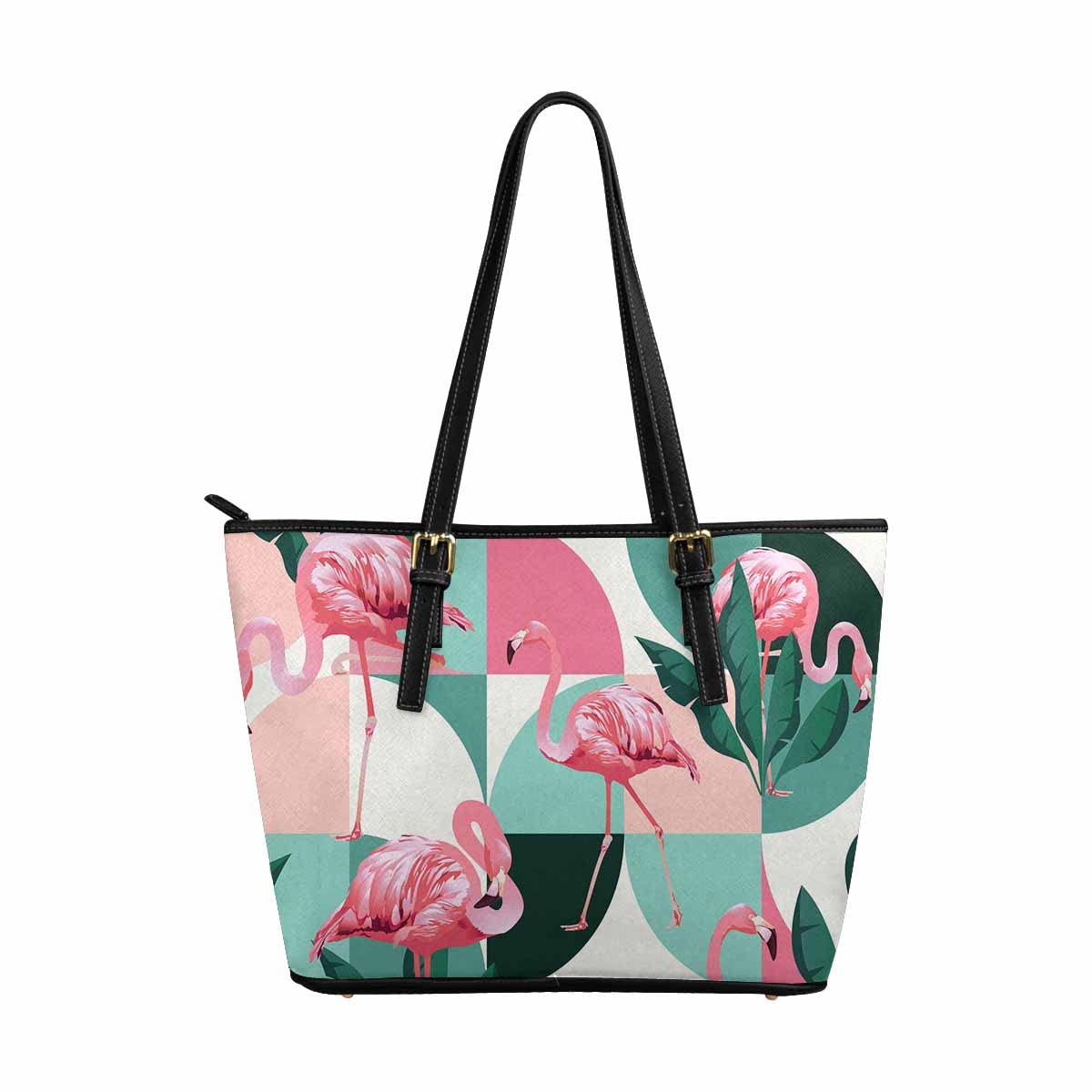 InterestPrint Jungle Flamingo Womens Handbag Ladies Purses Shoulder Bags Tote