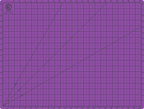 KC GLOBAL A2 (25"x19") Professional Grade Self-Healing Cutting Mat (Purple) - Odor-Free, Double-Sided, eco-Friendly, Durable. Premium Desk mat for Crafting, Sewing, Quilting and Art Projects