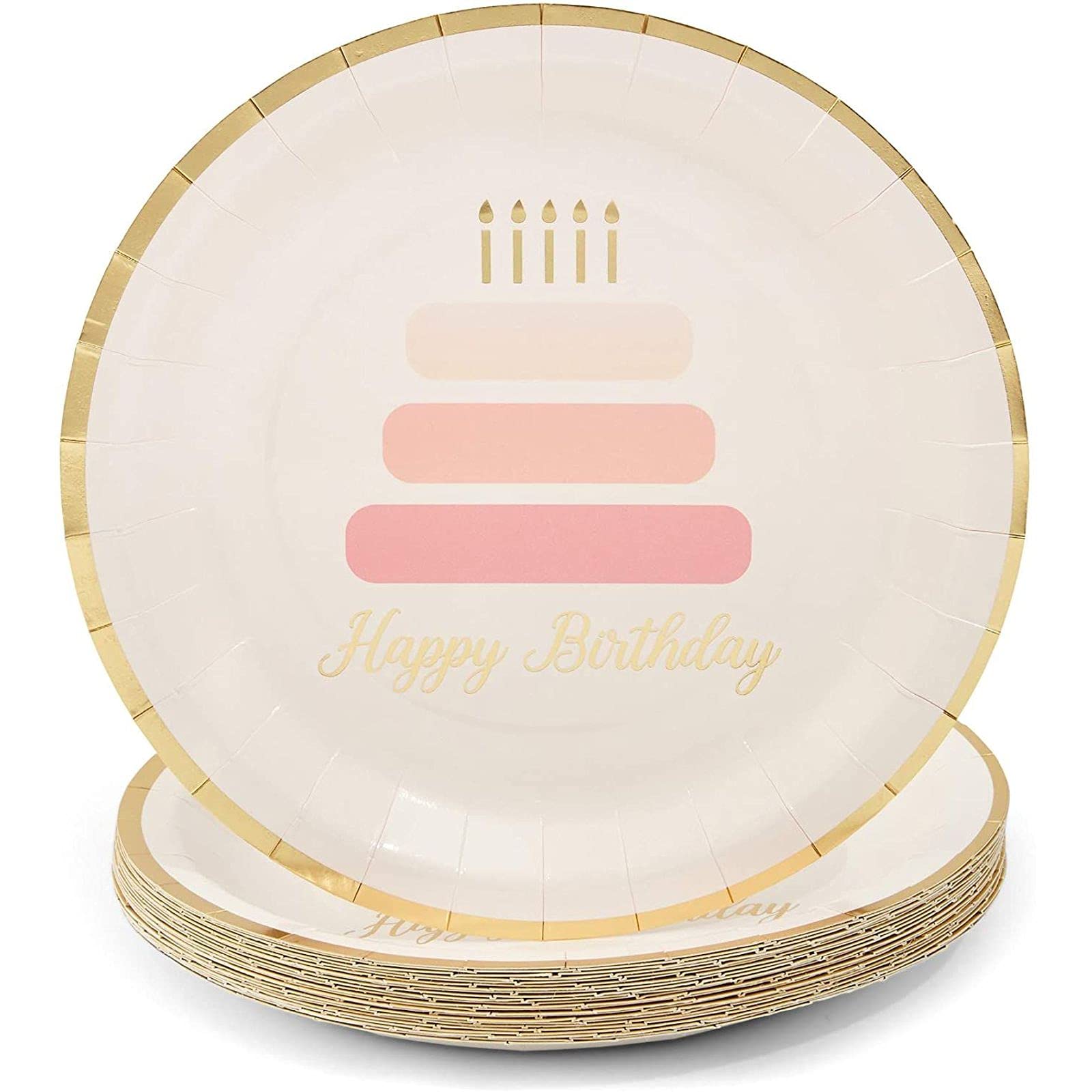 Happy Birthday Party Pack, Includes Dinnerware Set, Tablecloth, and Banner (Serves 24, 146 Pieces)