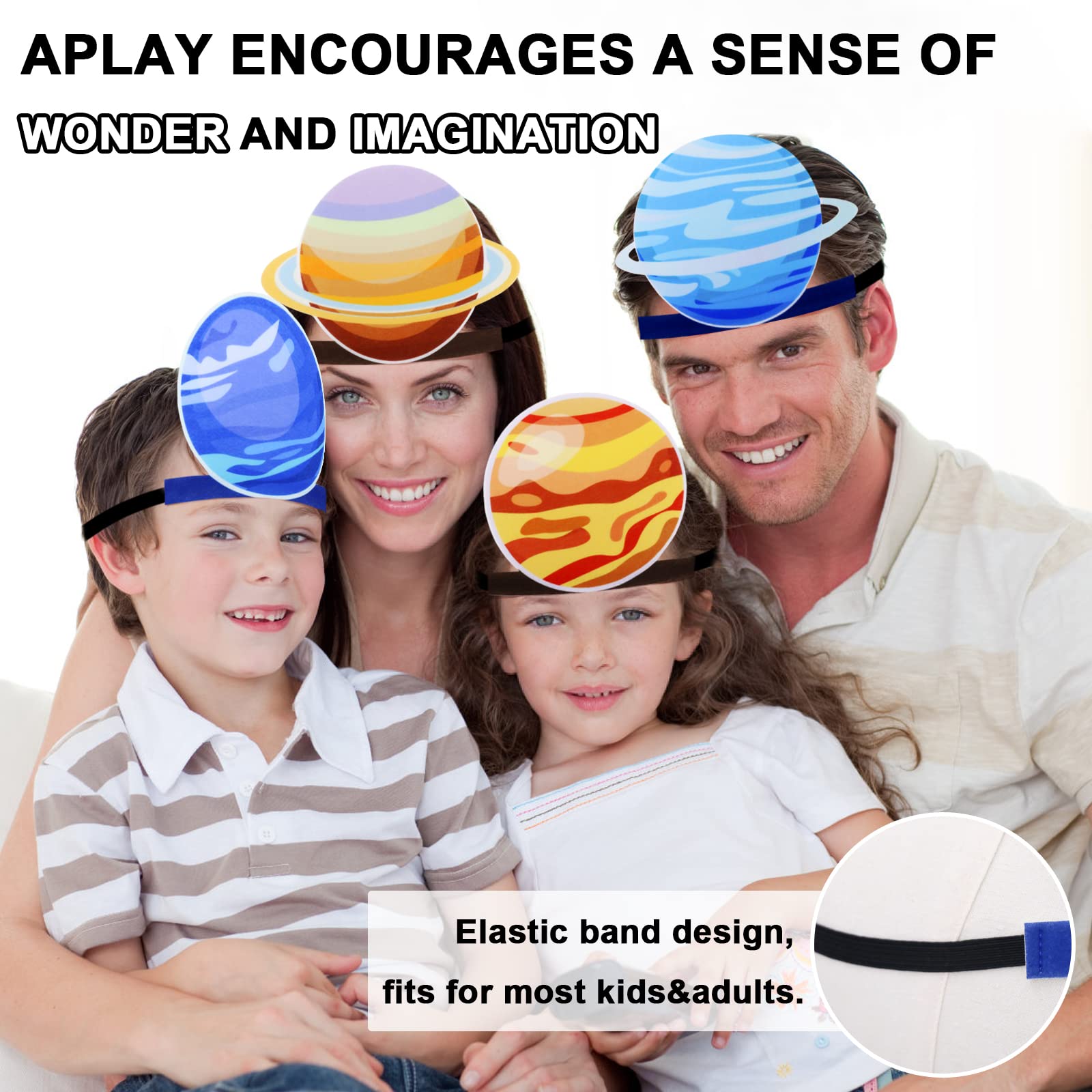 iROLEWIN 13 PCS Solar-System-Planets-Headbands for Toddler-Kids Outer Space-Party-Favors Hats Preschool Early Learning Interactive Storytelling Play Kit Gift for Boys Girls