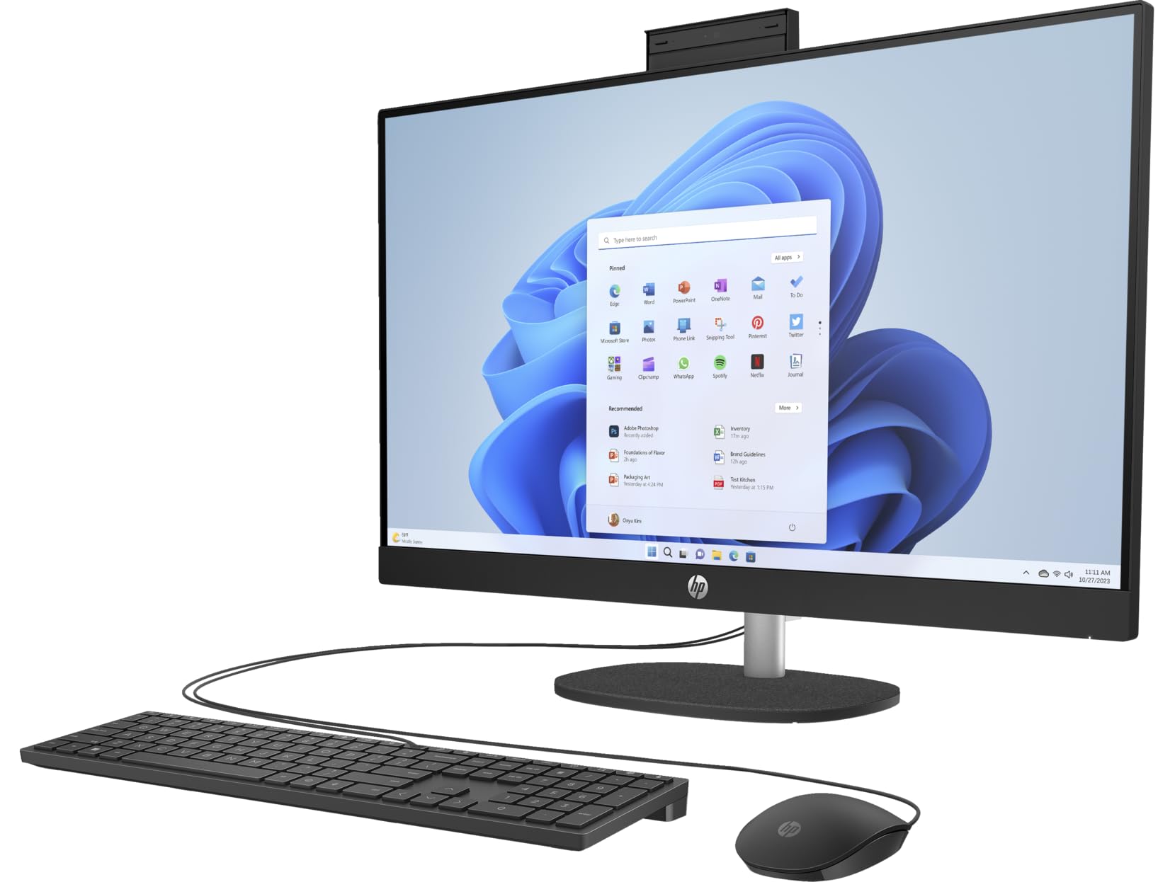 HP 27 All-in-One Desktop 4TB SSD 64GB RAM (Intel 13th Generation Core i7 Processor with 10 cores - Turbo Boost to 5.0GHz, 4 TB SSD, 64 GB RAM, 27-inch FullHD, Win 11) PC Computer Essential Pavilion