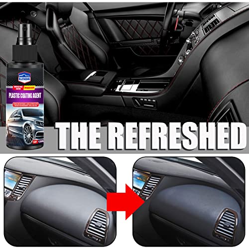 WOHSAO Car Interior Leather and Plastic Coating Agent, Automotive Interior Leather Coating, Cleaning, Maintenance and Protection 120ML