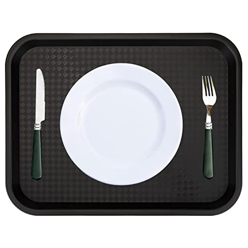 Yarlung 6 Pack Plastic Fast Food Trays, 16x12 Inches Restaurant Serving Trays Set for Coffee Table, Kitchen, Party, 6 Colors