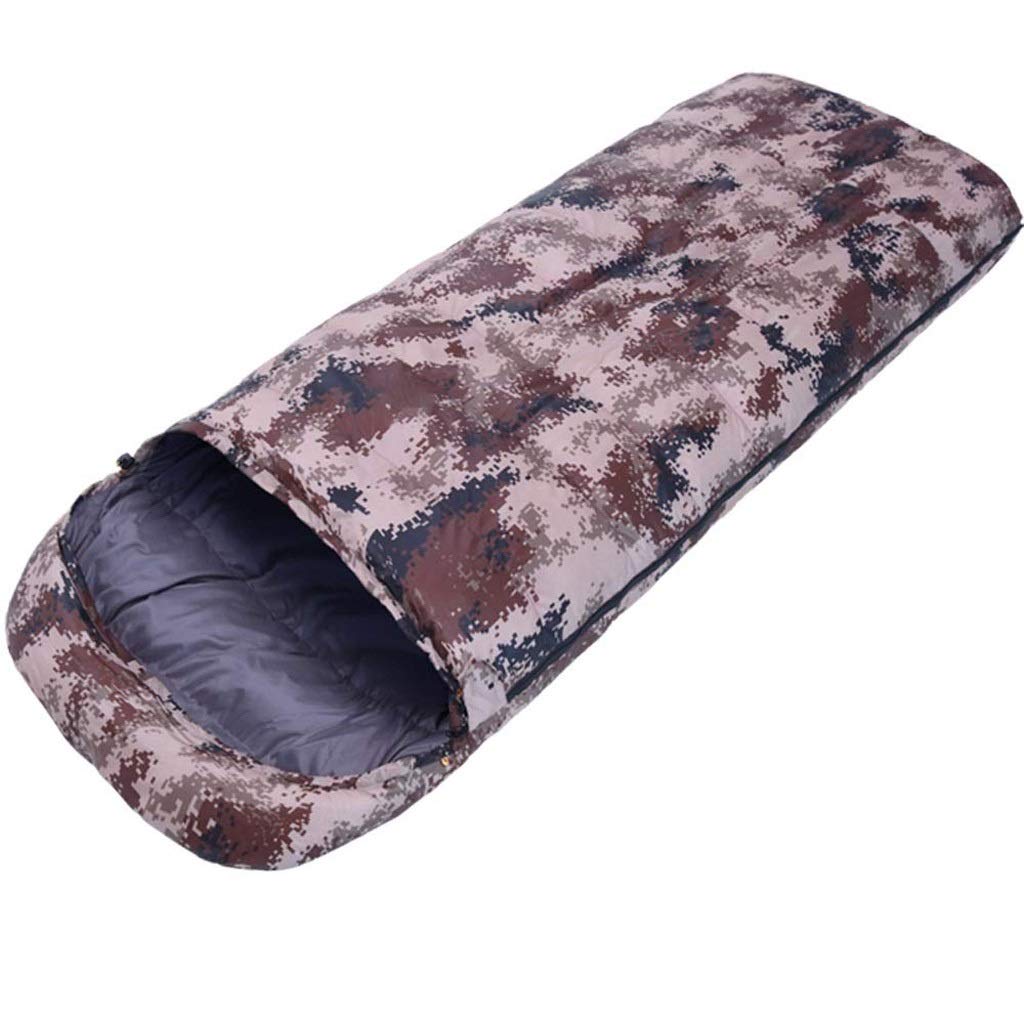 LMMDDP Sleeping Bag Indoor and Outdoor Use,Compact for Camping, Hiking, Backpacking, Traveling,Teens and Adults,Waterproof Camo Warm Sleeping Bag (Color : E)