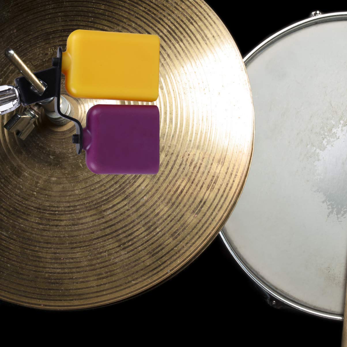 HEALLILY Drum Jam Block Set Drum Block Set Plastic Latin Percussion Block High and Low Tones Cow Bells Instrument Accessory ABS Latin Percussion Instrument Kit