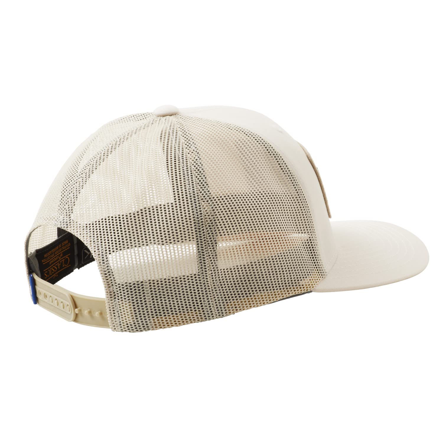 HUK Mesh Trucker Snapback Hat | Anti-Glare Fishing Hat, Bold Patch - Khaki