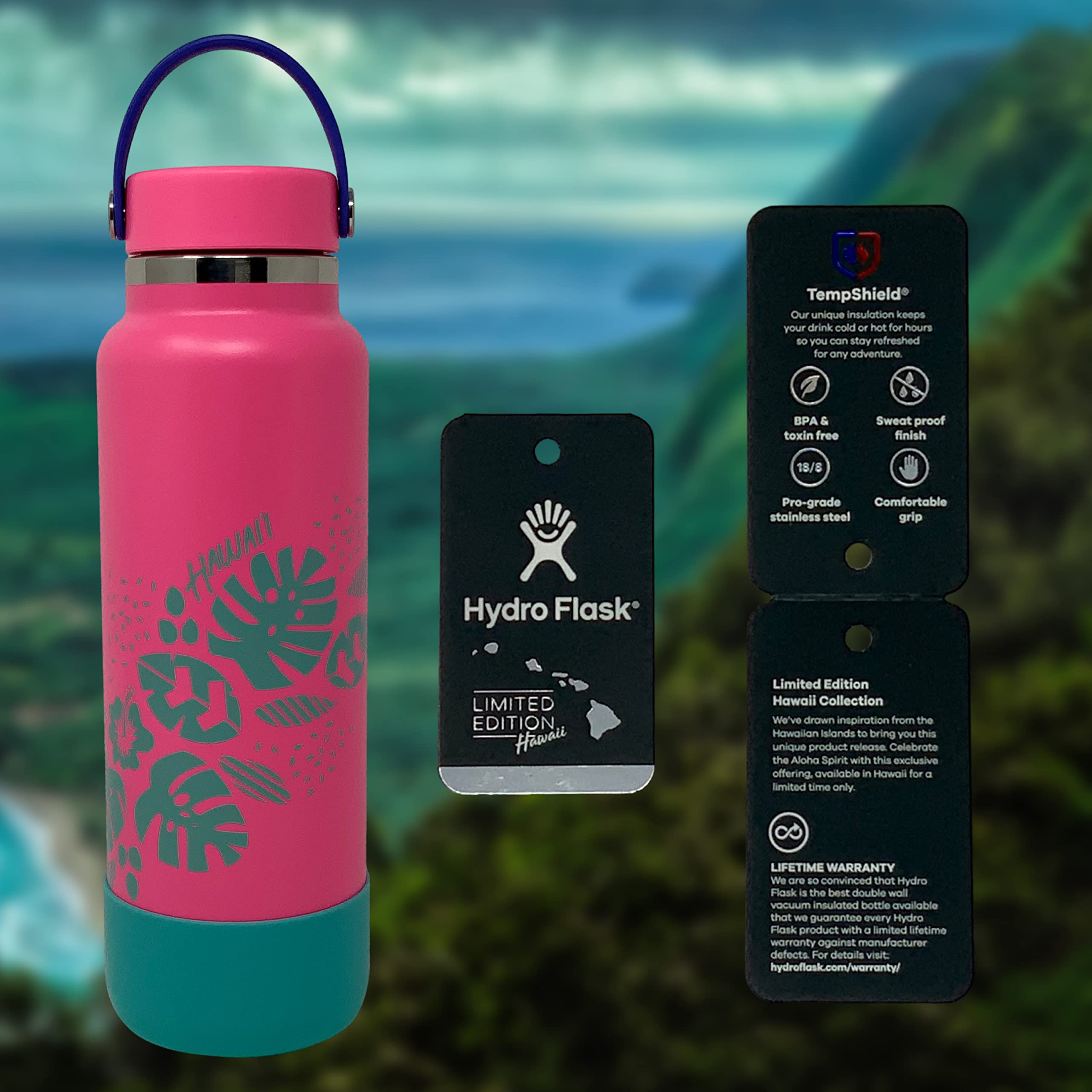 Hydro Flask Flamingo Wide Mouth Flex Cap Bottle, 1 EA