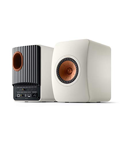 KEF LS50 Wireless II Powered Bookshelf Speakers - Pair (Mineral White)