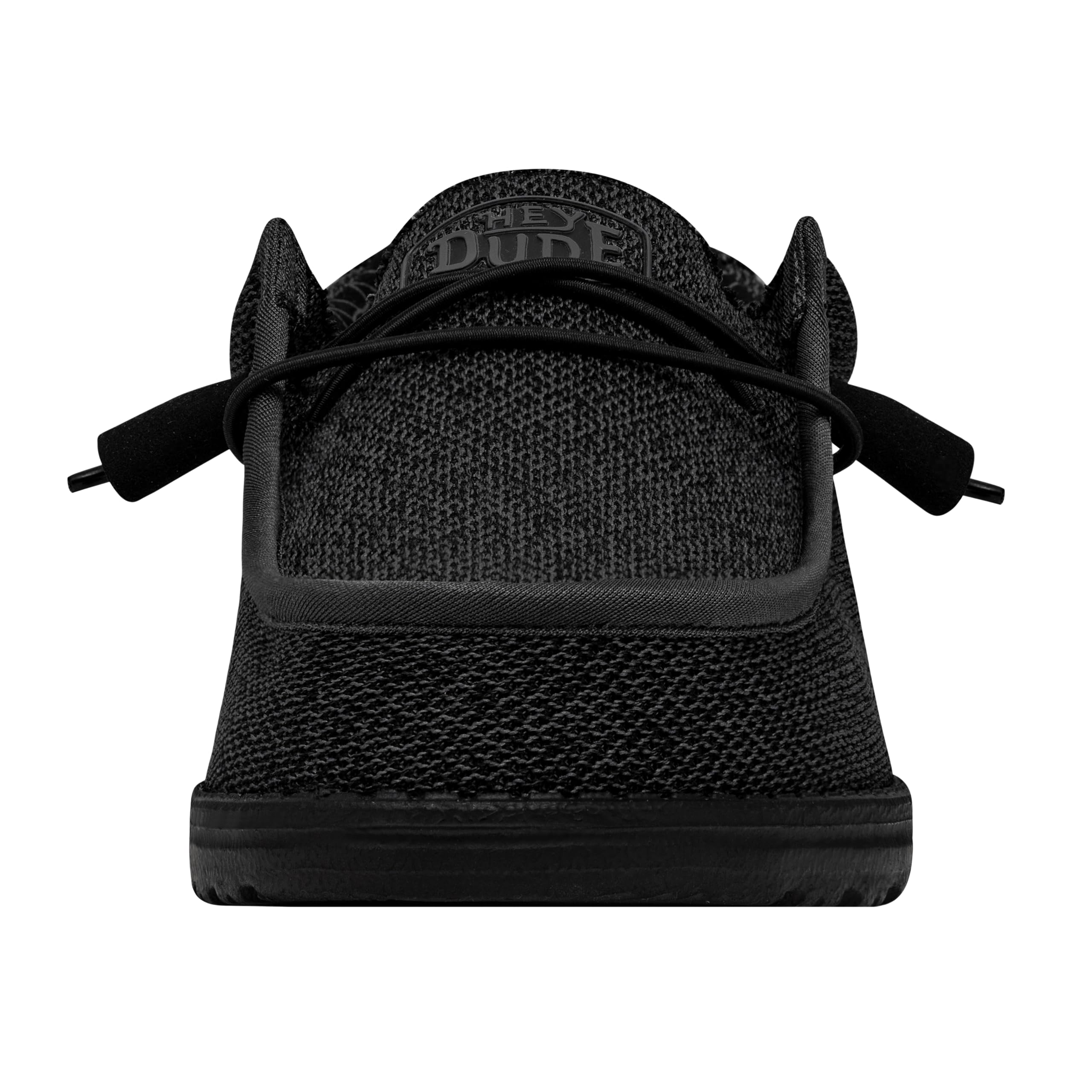 Hey Dude Men's Wally Sox Micro Total Black Size 9 | Men’s Shoes | Men's Lace Up Loafers | Comfortable & Light-Weight