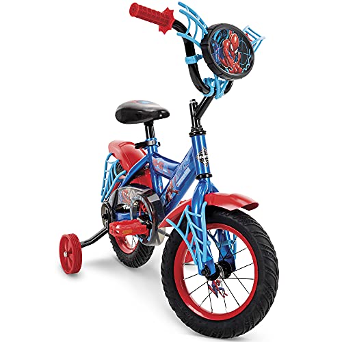 Huffy Marvel Spider-Man 12” Kid’s Bike for Toddlers – with Removable Training Wheels & Quick Adjust Seat Height