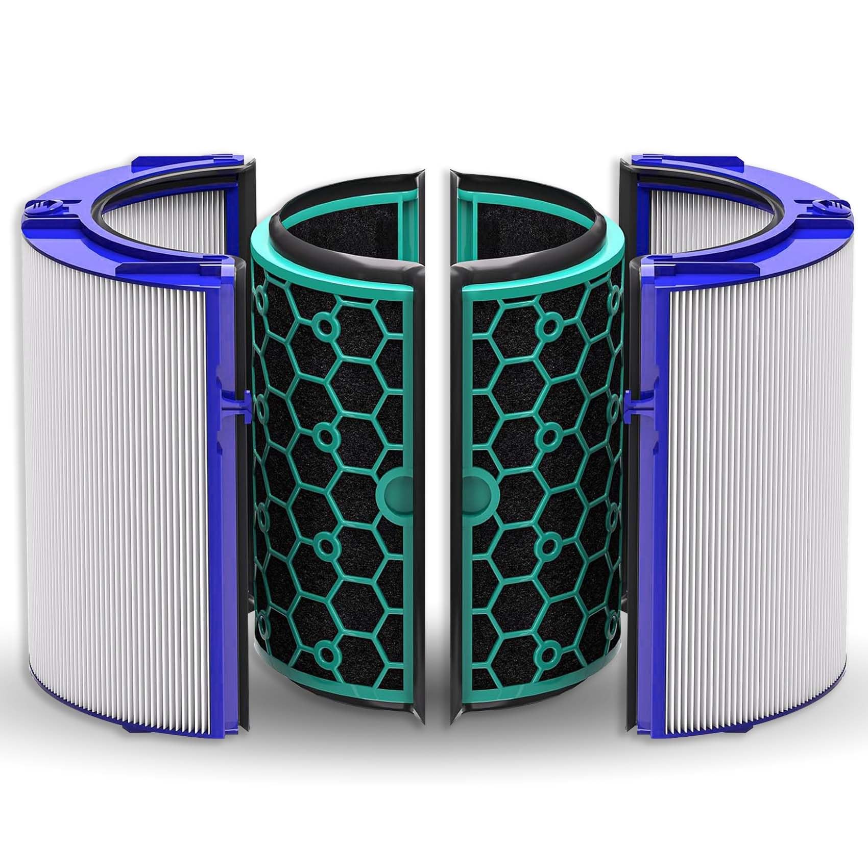HEPA Filter & Activated Carbon Filter Compatible with Dyson Air Purifier TP04 HP04 DP04 Sealed Two Stage 360° Filter System Pure Cool Purifying Fan