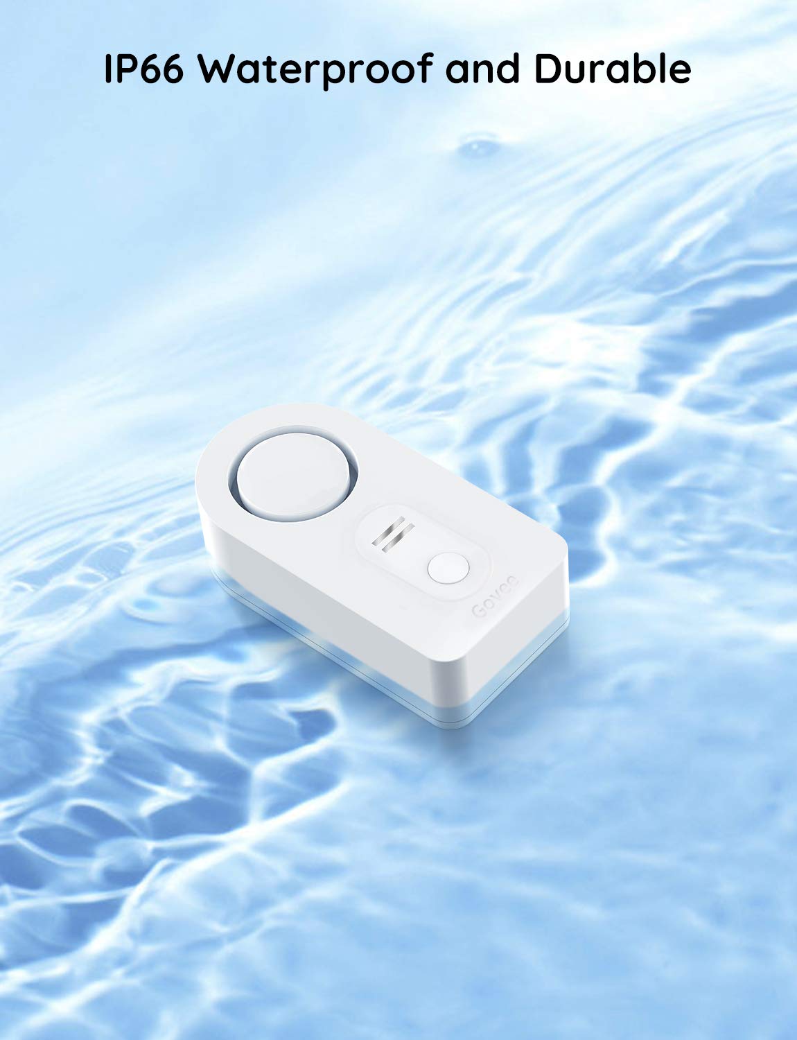 Govee Water Detectors 8 Pack Sensor with 100dB Adjustable Audio Alarm Bundle with Govee WiFi Smart Gateway with Alert Email & APP Push for Home Bedrooms