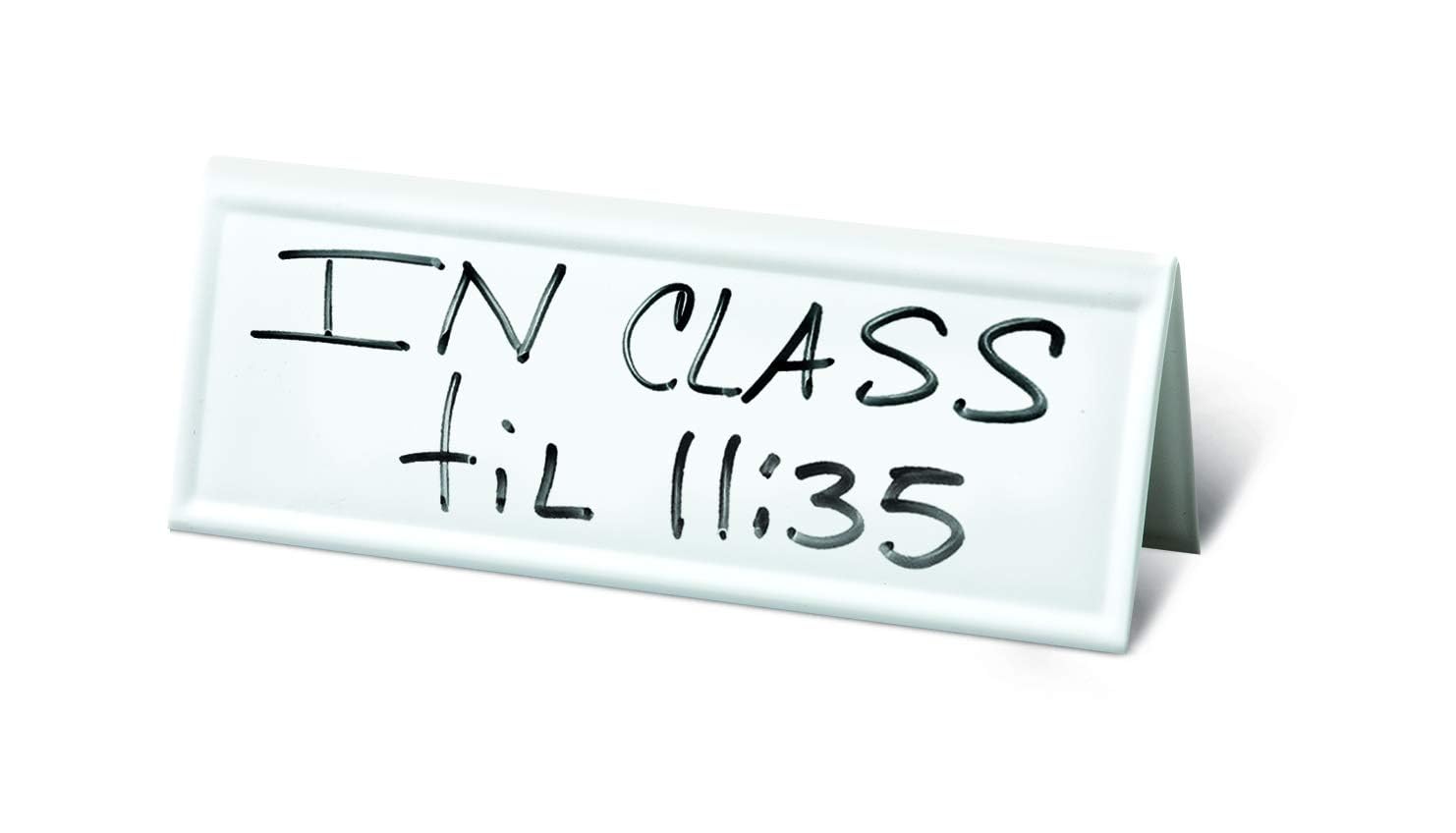Trainers Warehouse Heavy Duty Premium Set of 30 Dry-Erase Name Cards | Space-Saver (8.75" x 3") 2-Sided Reusable White, Dry-Erase Tent | Set Includes, Name Cards, Markers, Mini-Erasers & Tote