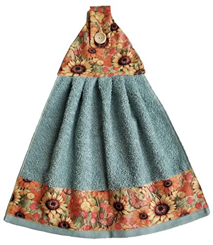 Kitchen Hanging Towel Sunflower Yellow Floral Oven Towel