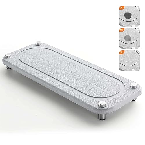Instant Dry Sink Organizer, Water Absorbing Stone Tray for Sink for Bathroom Kitchen 11x4.72x1.37 (Gray)