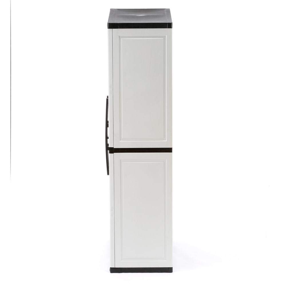 HDX 35 in. W 4-Shelf Plastic Multi-Purpose Tall Cabinet in Gray