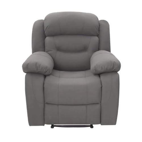 Generic Recliner with Cupholder, Gray High Backrest Manual Recliner