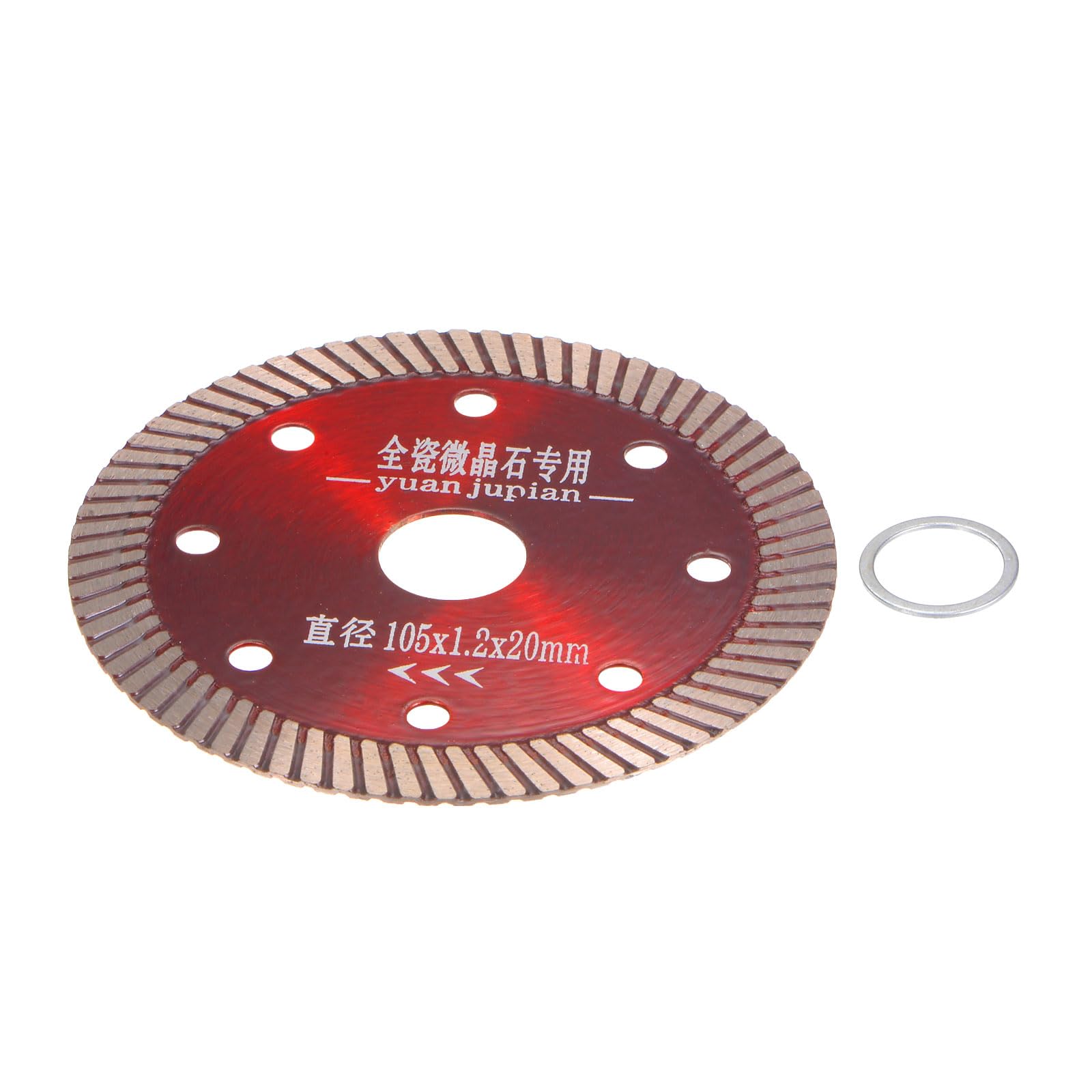 HARFINGTON Diamond Blade, 4" 105mm Diamond Saw Blades Diamond Cutting Wheel with 20mm Arbor for Angle Grinder for Cutting Tile Concrete, Masonry, Brick, Marble and Other Stone, Red
