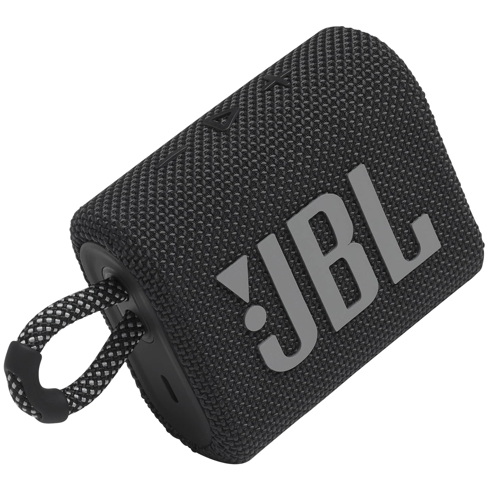 JBL GO 3 Waterproof Ultra Portable Bluetooth Speaker Bundle with gSport Carbon Fiber Case (Black)