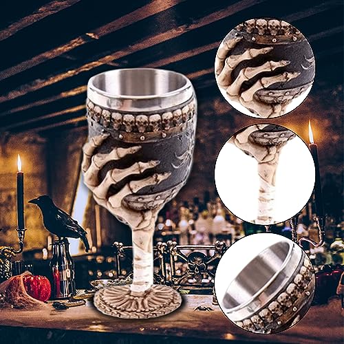 Halloween Wine Glass Skeleton Wine Glass Halloween Drinking Glasses Skull Cups Pimp Cup Skull Wine Glass (black)
