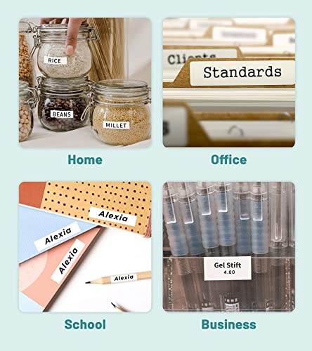 Vixic M960 Label Makers - Bluetooth Mini Label Maker Machine with Tape - Portable Handheld Label Printer,Easy to Use Smartphone Labeler for Home School Small Business Office Organizing, Rechargeable