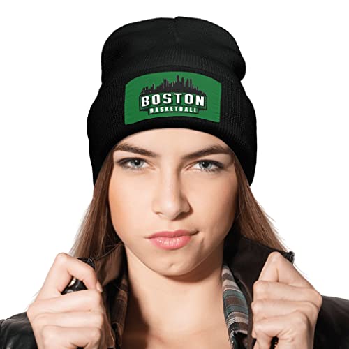 Lisabridal Winter Team City Black Beanie Hats Knit Warm Cap for Men Women