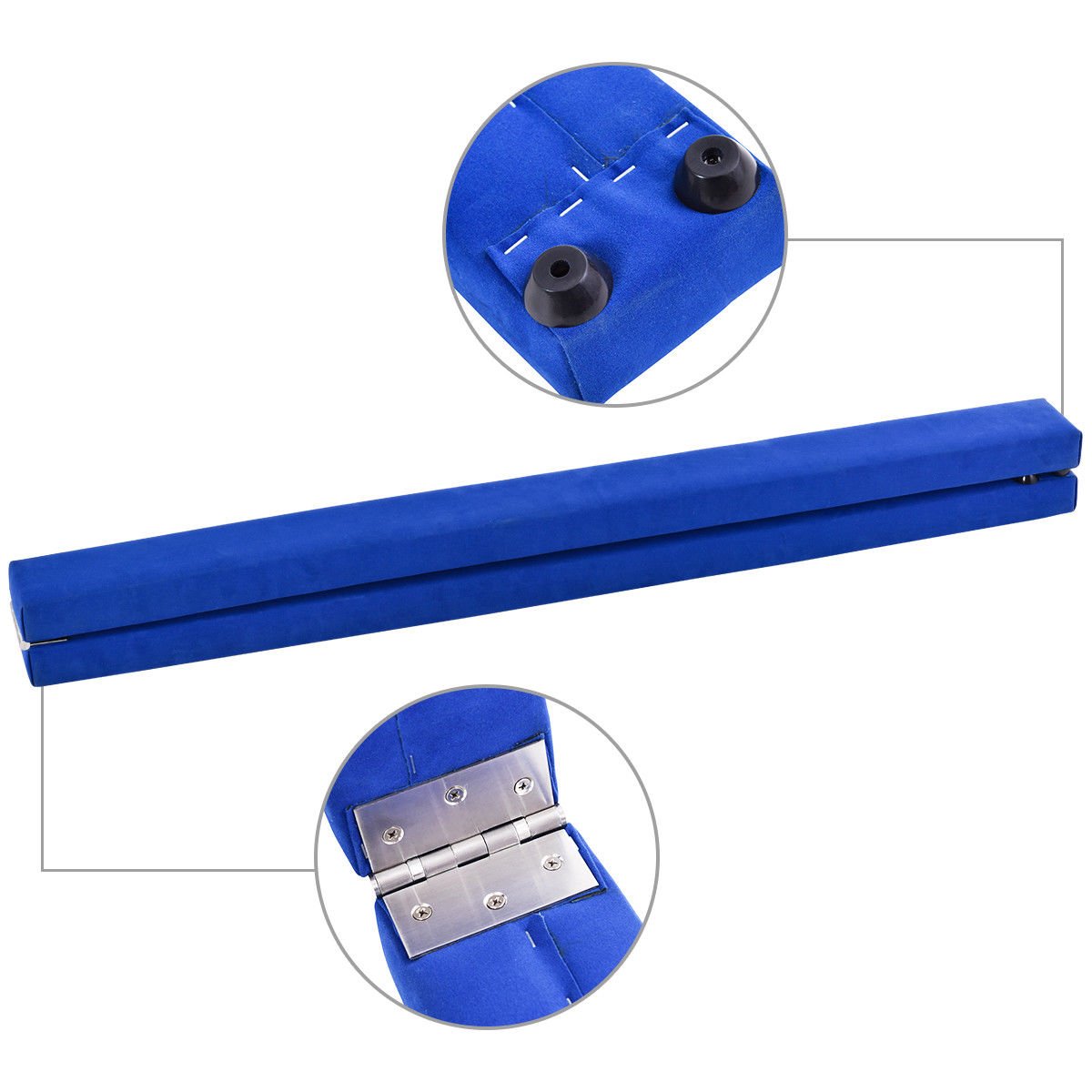 Giantex 8FT Folding Floor Balance Beam for Girls, Boys, Toddlers, Teens Sports Gymnastics Skill Performance Training Easy Storage (Blue)
