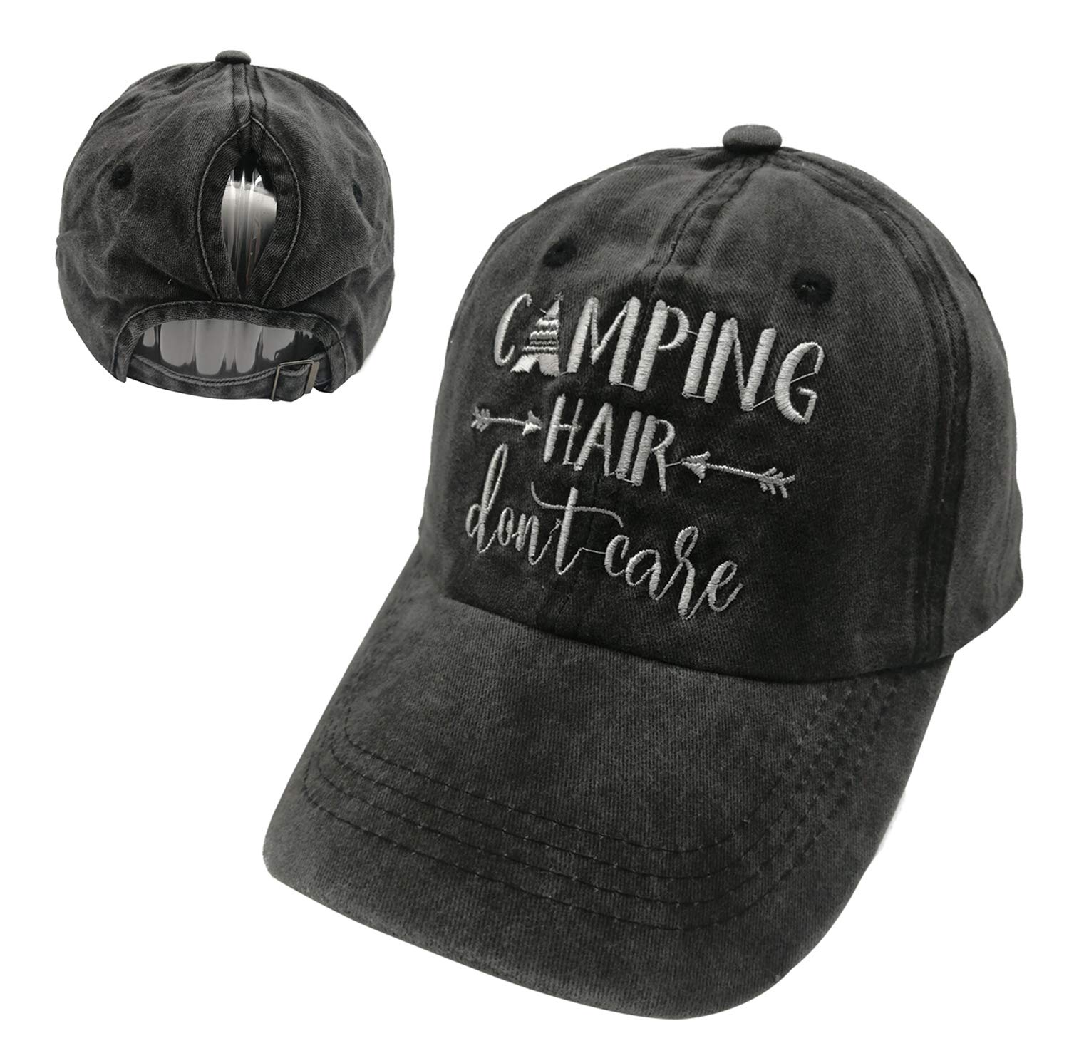 HHNLB Unisex Camping Hair Don t Care 1 Vintage Jeans Baseball Cap Classic Cotton Dad Hat Adjustable Plain Cap