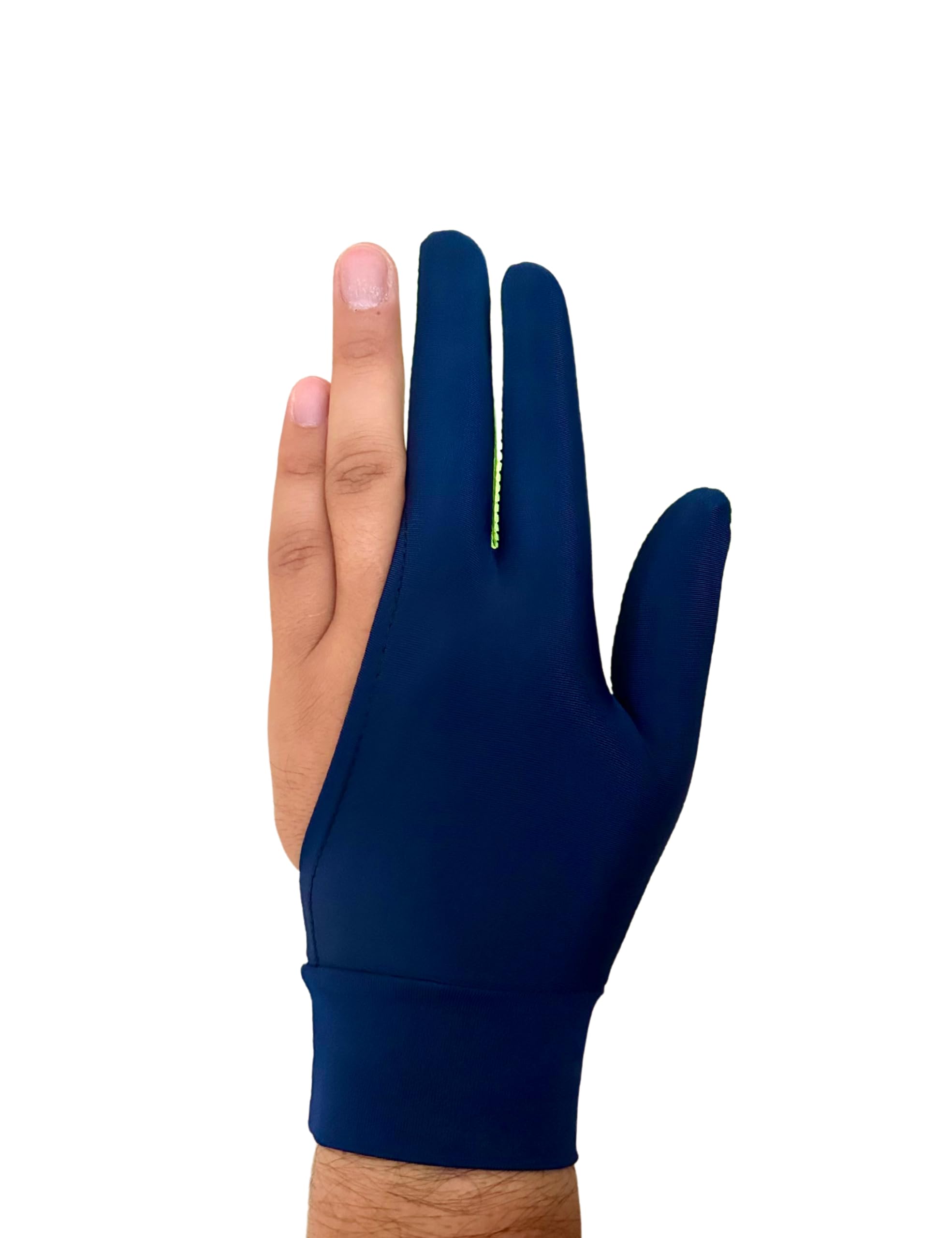 Guantes Pool Professional Billiard Glove, Quick Dry, Snooker Cue Sport for Left and Right Hand (Blue Yellow)