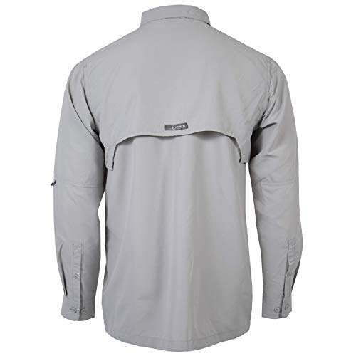 HABIT Men's Belcoast Long Sleeve River Guide Fishing Shirt, Dusk (High Rise), Large