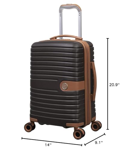 it luggage Encompass 21" Hardside Carry-On 8 Wheel Expandable Spinner, Coffee Bean