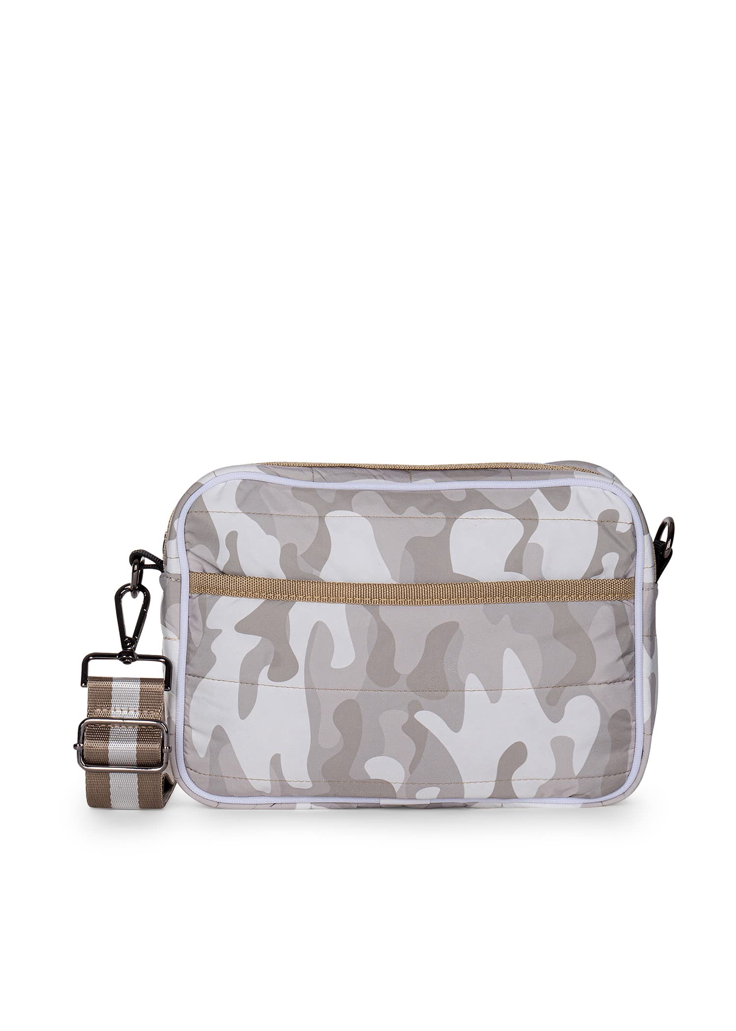 Haute Shore - Drew Crew Crossbody Beige Camo W Taupe & White Stripe