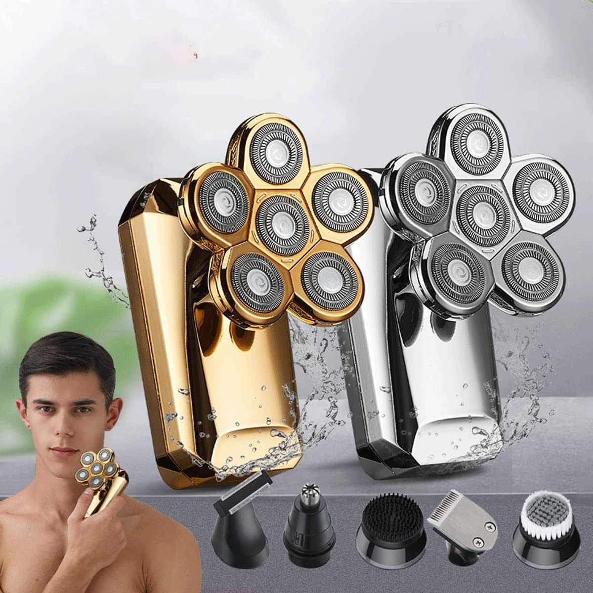 LXosff 5-in-1 New Multifunctional Men's Electric Razor for Bald Men,Head Shaver for Men, Ergonomic Design, Cordless and Rechargeable.