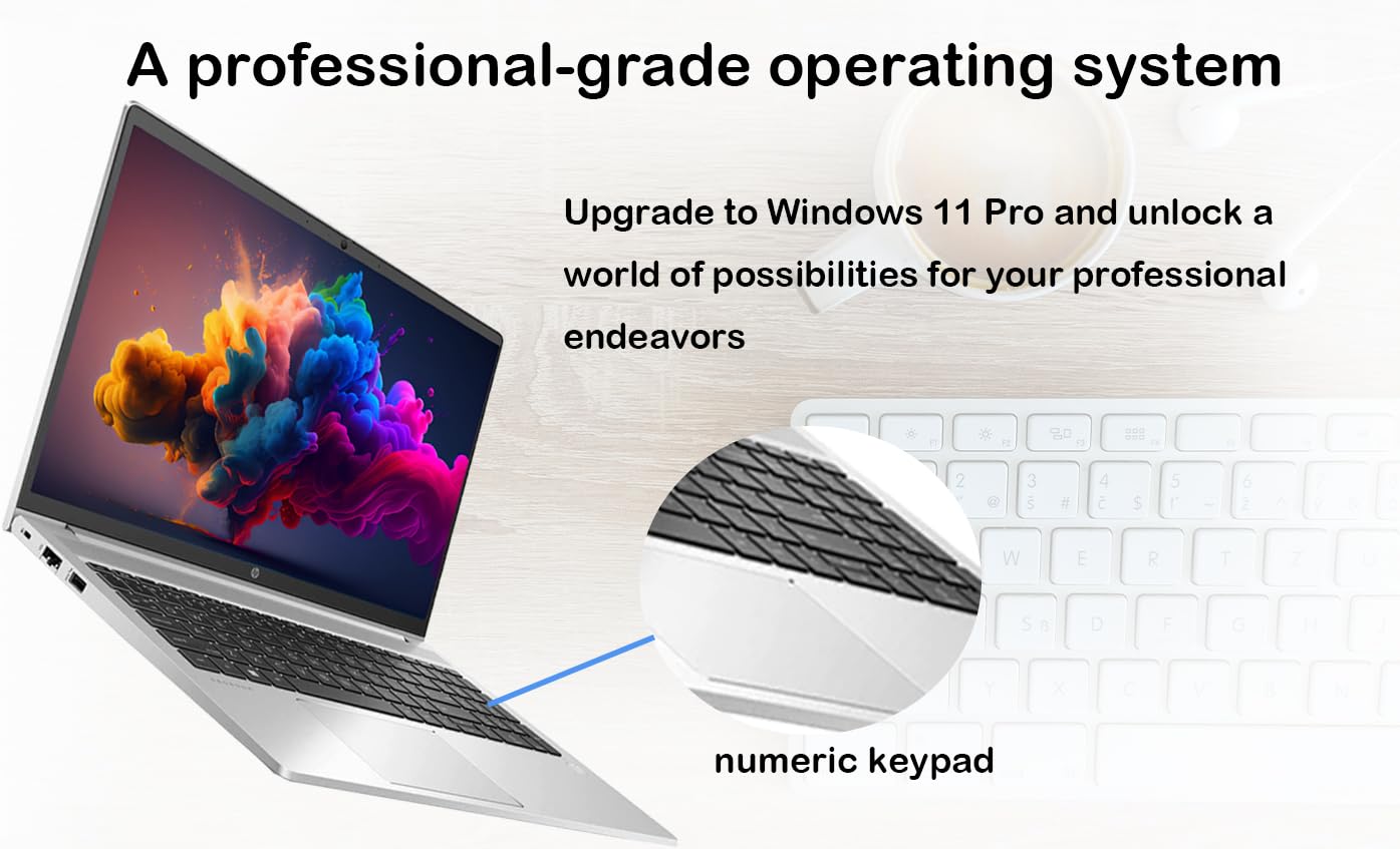 HP ProBook 450 G9 Business Laptop, 15.6 Inch FHD Display, Intel Core i5-1235U, 16GB RAM, 1TB SSD, Windows 11 Pro, Long Battery Life, Numeric Keypad, HDMI, PCM