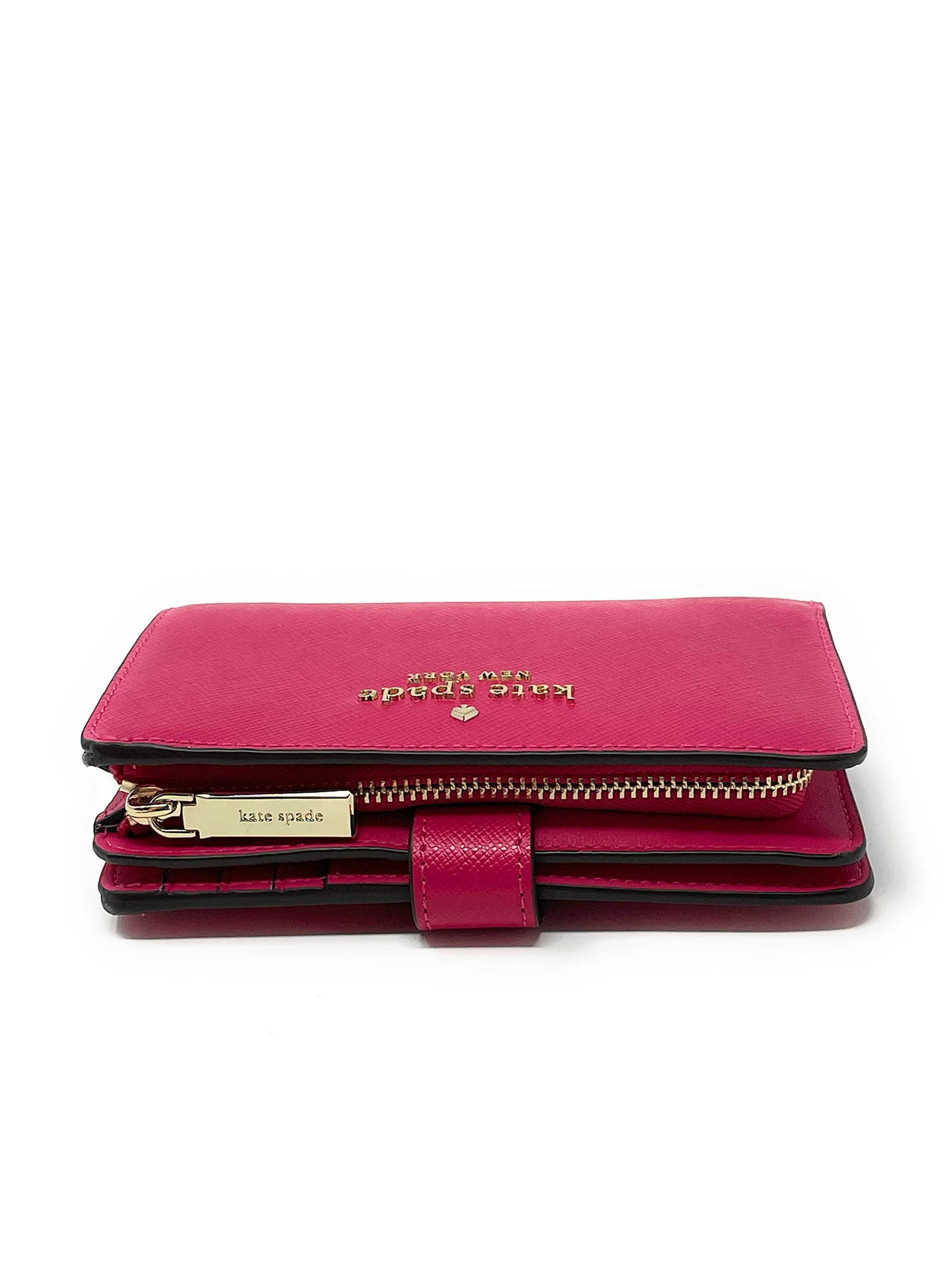 Kate Spade New York Staci Medium Compact Bifold Wallet In Pink Ruby