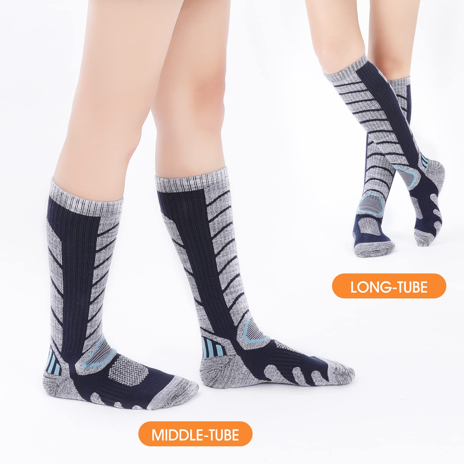 GUUMOR Ski Socks Womens Mens Skiing Snowboarding Socks Warm Winter Thermal 4 Pairs