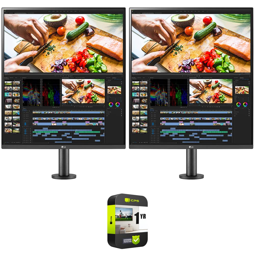 LG DualUp 28MQ780-B 16:18 SDQHD IPS HDR Dual Monitor Bundle with 1 YR CPS Enhanced Protection Pack