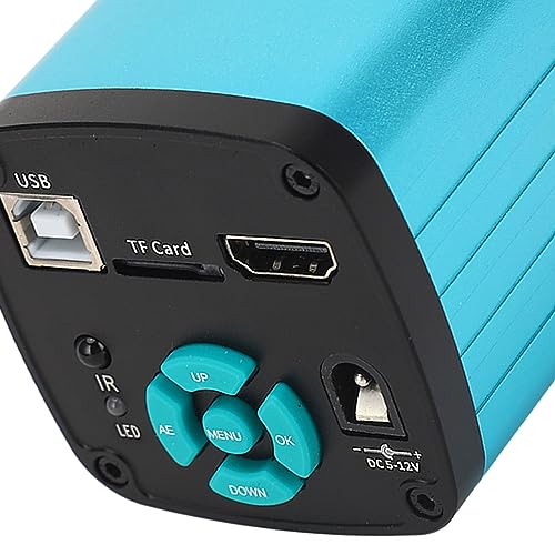 HD Microscope Camera, Industrial Video Microscope Camera 4K 130X Lightweight 100-240V AC 2MP for Office (US Plug)