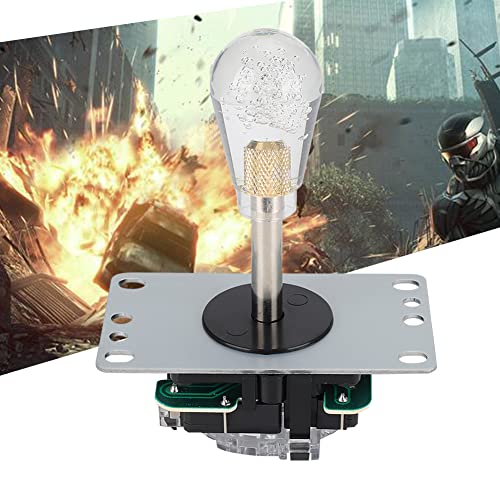 KOSDFOGE 822B Single DIY Arcade Joystick Accessory Kit for Arcade/Fighting Home Game USB Set in American-Style(Transparent color)